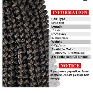 Hair | 16 Inch Spring Twist 3 Pack In M1b 27 | Poshmark